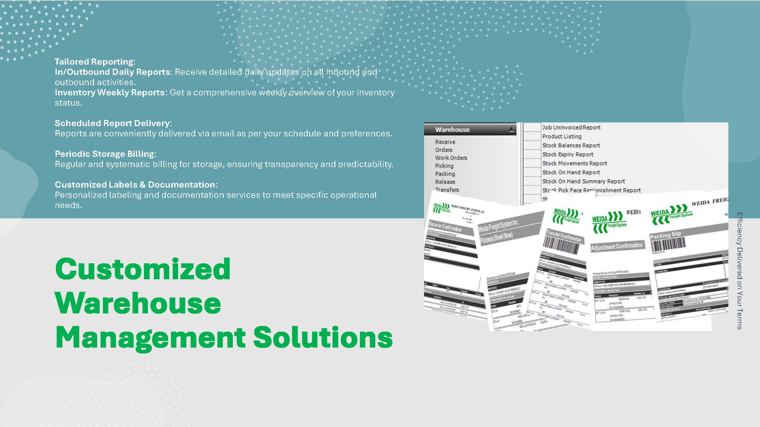 Warehousing_WEIDA FREIGHT SYSTEM